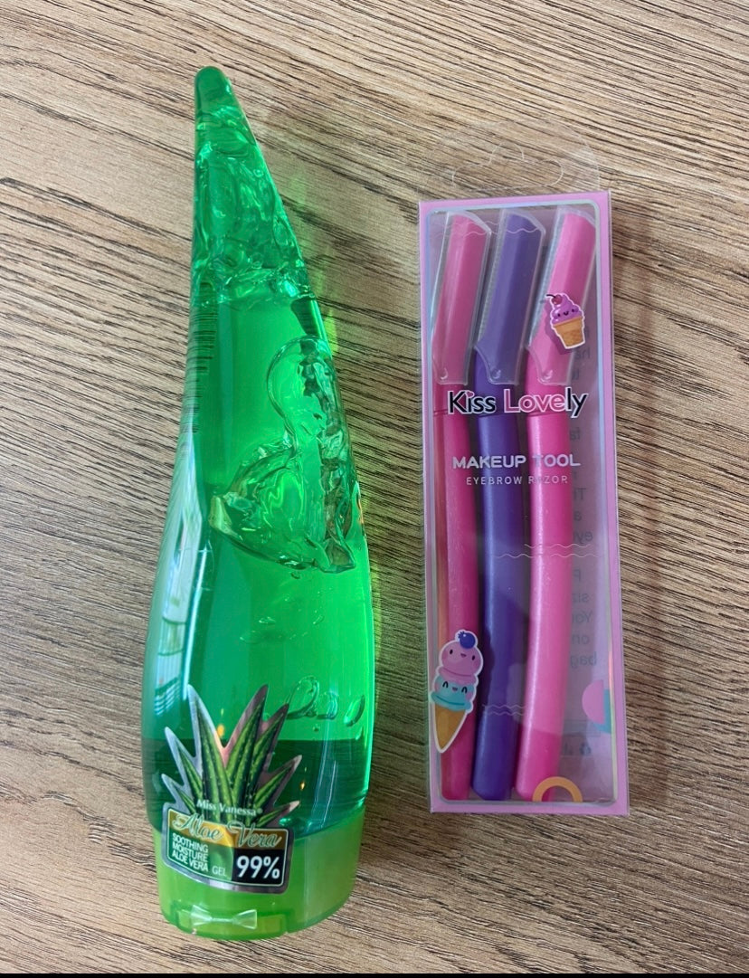 Facial Razor Blades & Aloe gel – MrsBigBite Beauty